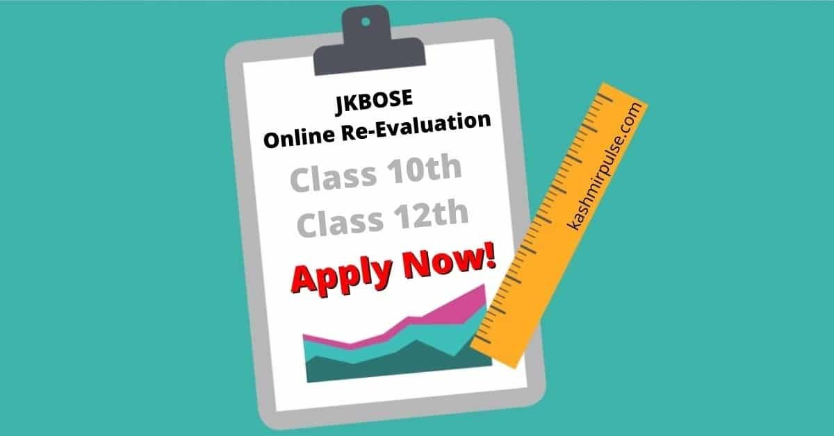 JKBOSE Re-Evaluation for Class 12th Annual Regular 2021